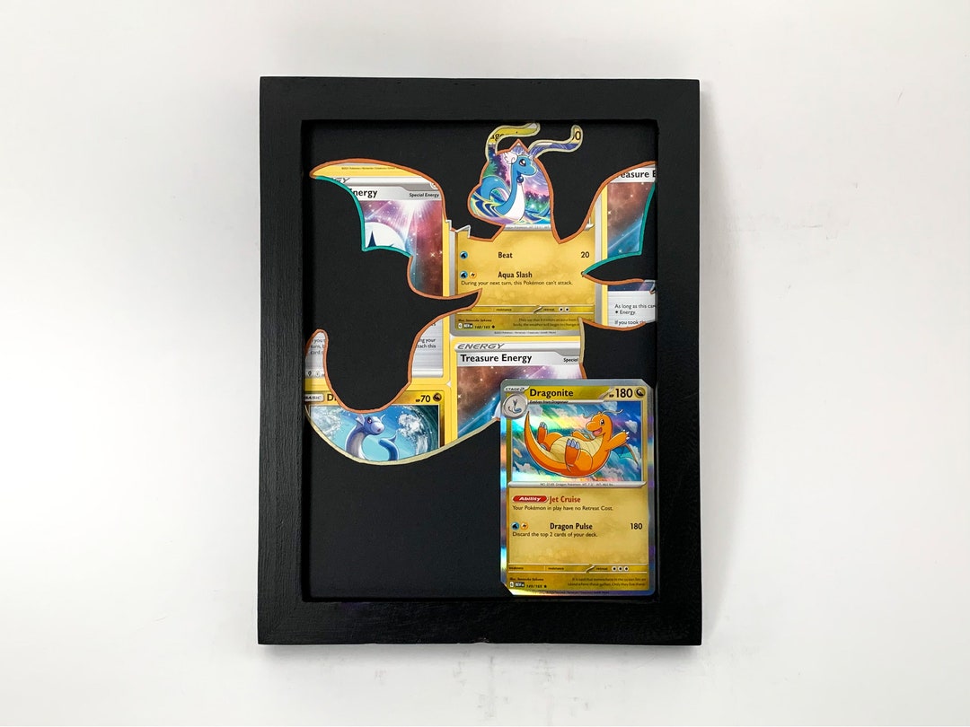 Dragonite Pokemon Card Frame - Dragonite Art - Dragonite Silhouette ...