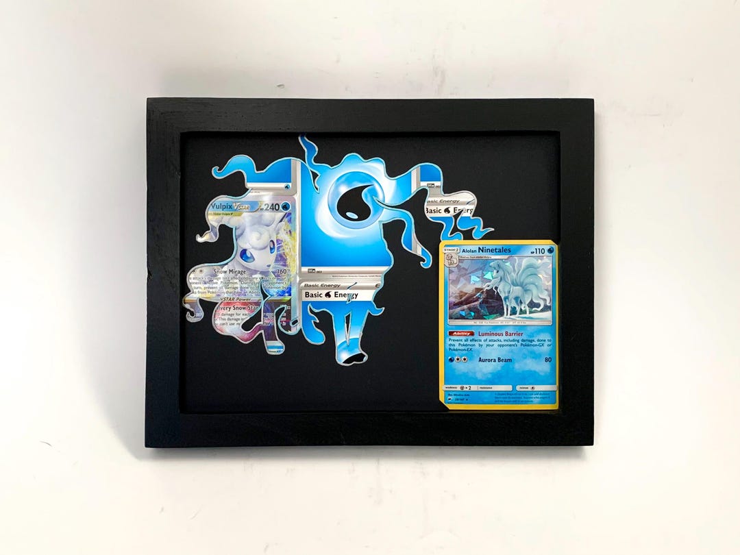 Alolan Ninetales Pokemon Card Display Frame - 6”x 8” Art Piece - Game ...