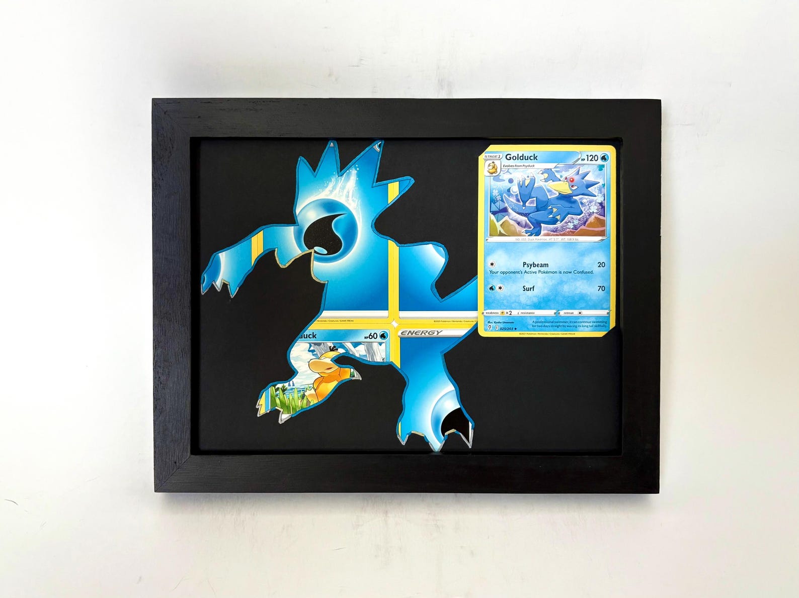 Golduck Pokemon Card Display Frame - 6”x 8” Art Piece - Game Room Decor ...