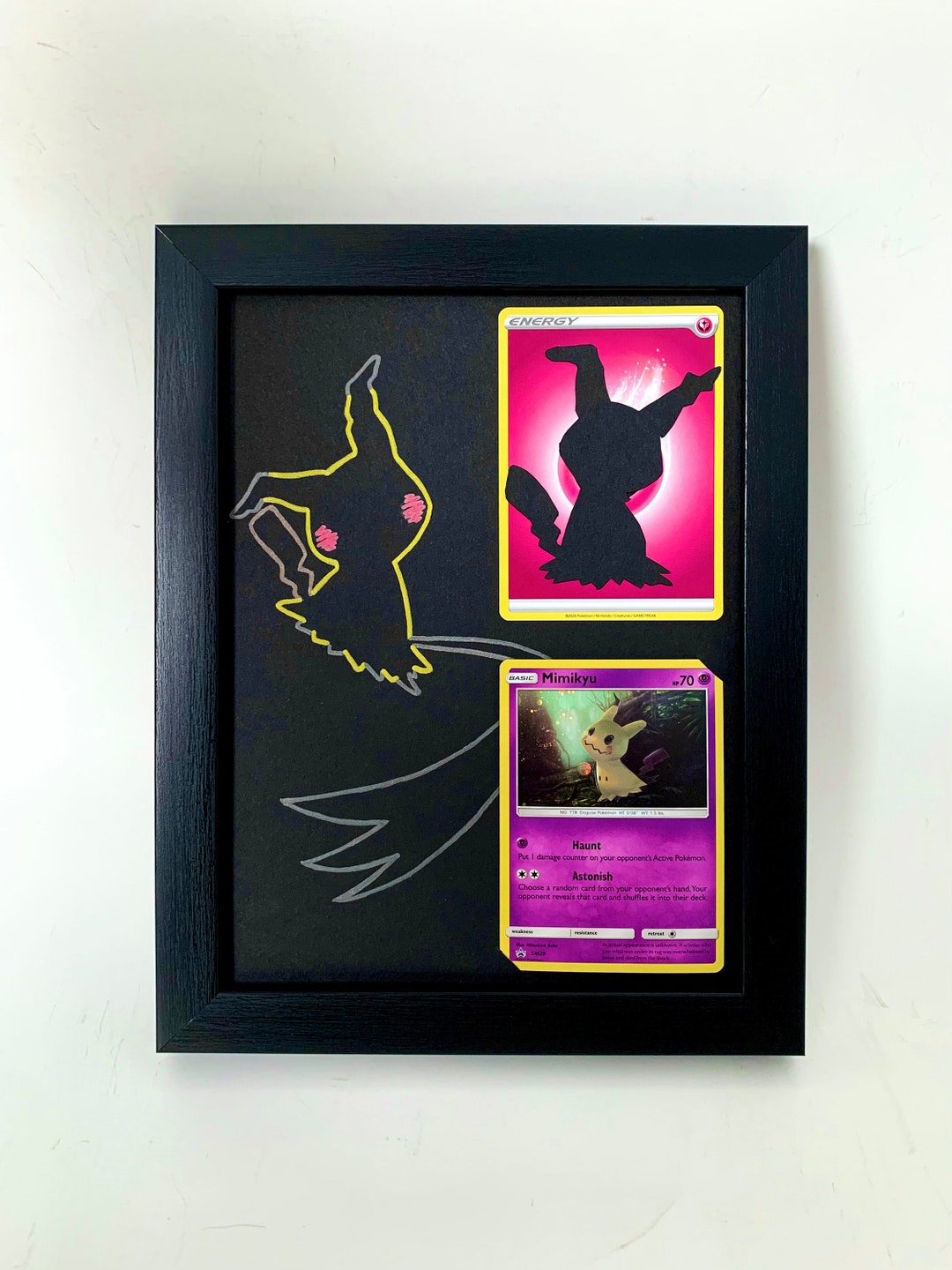 Mimikyu Silhouette Pokémon Card Frame Minimalist Pokémon - Etsy