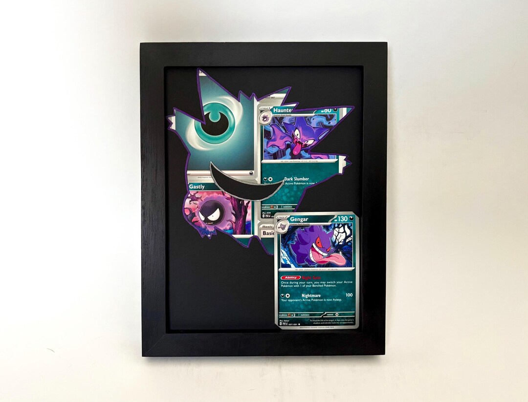 Gengar Pokemon Card Frame - Evolution Line Silhouette - Framed Pokémon ...