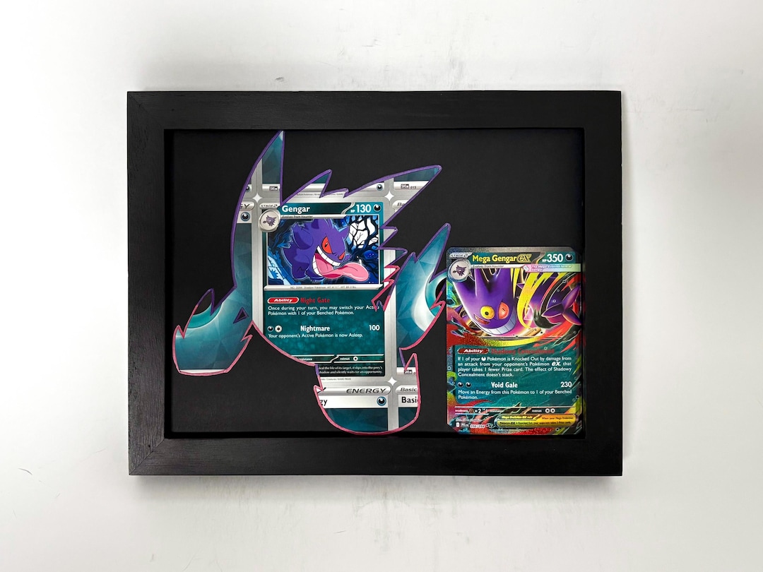 Mega Gengar Pokemon Card Frame - Mega Gengar Silhouette - Mega Gengar ...