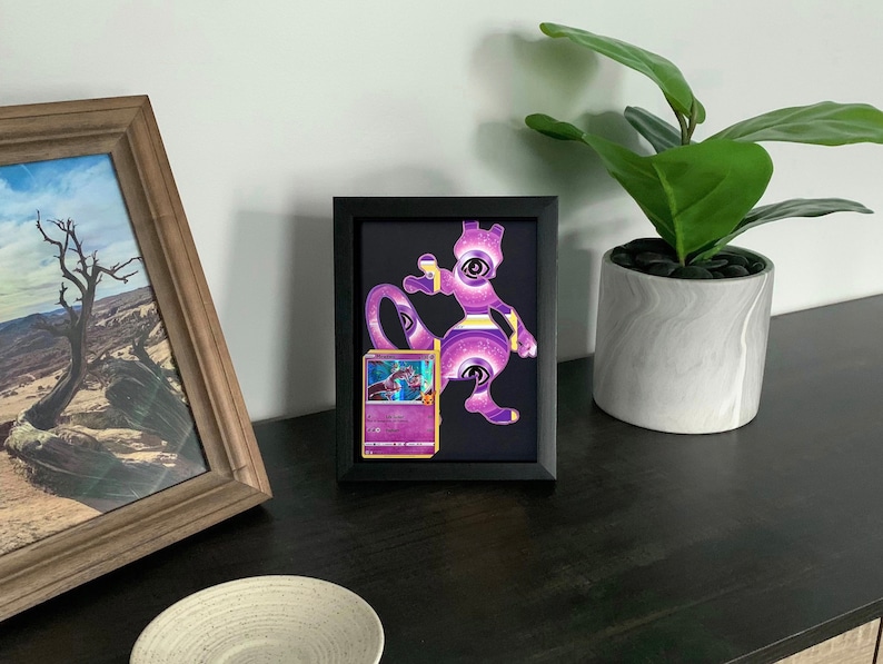 Mewtwo Silhouette Pokémon Picture Frame Mewtwo Art - Etsy