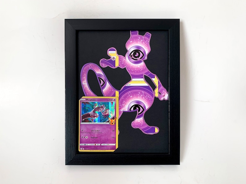 Mewtwo Silhouette Pokémon Picture Frame Mewtwo Art - Etsy