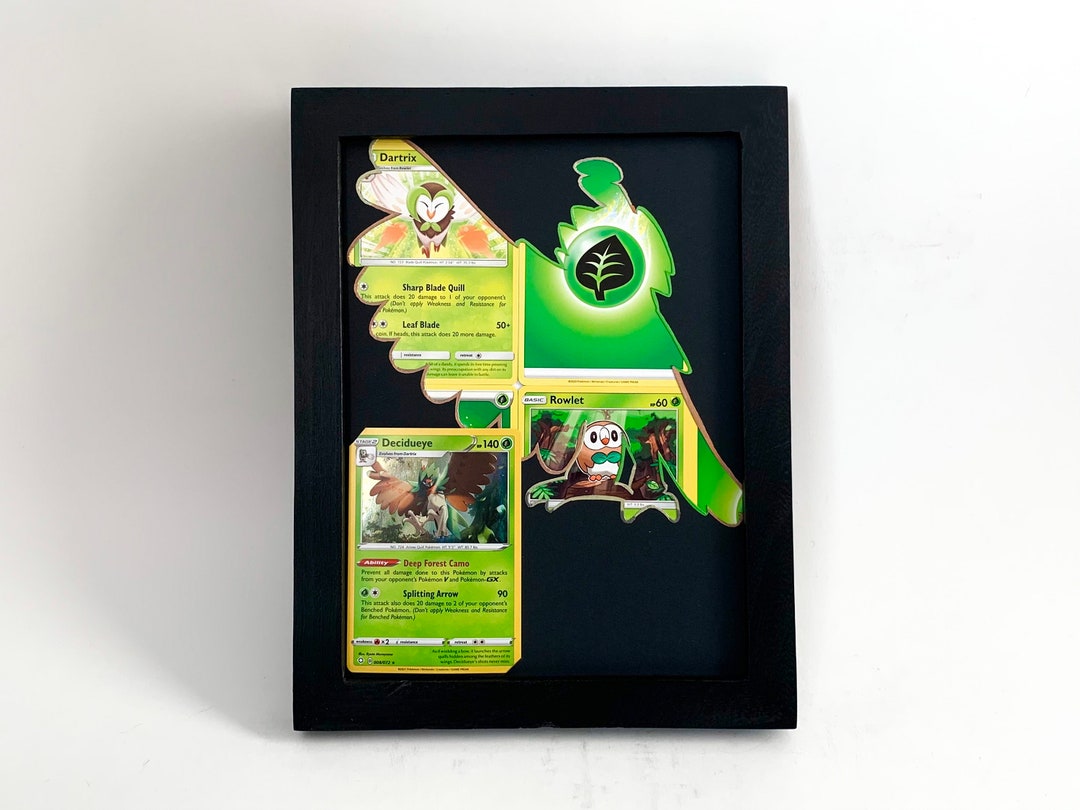Decidueye Pokemon Card Frame - Decidueye Silhouette - Rowlet - Pokémon ...