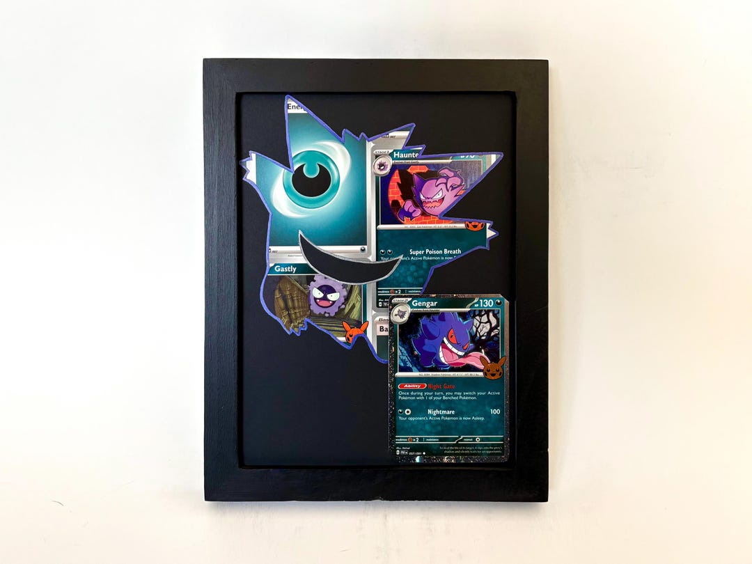 Gengar Evolution Line Silhouette - Pokémon Art - Gengar Card Frame ...