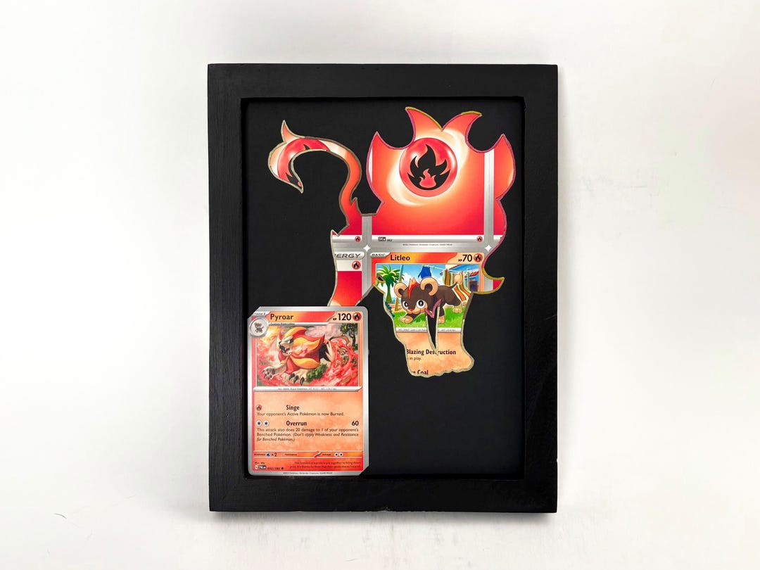 Pyroar Pokemon Card Frame - Pyroar Silhouette - Pyroar Gift - Pyroar ...