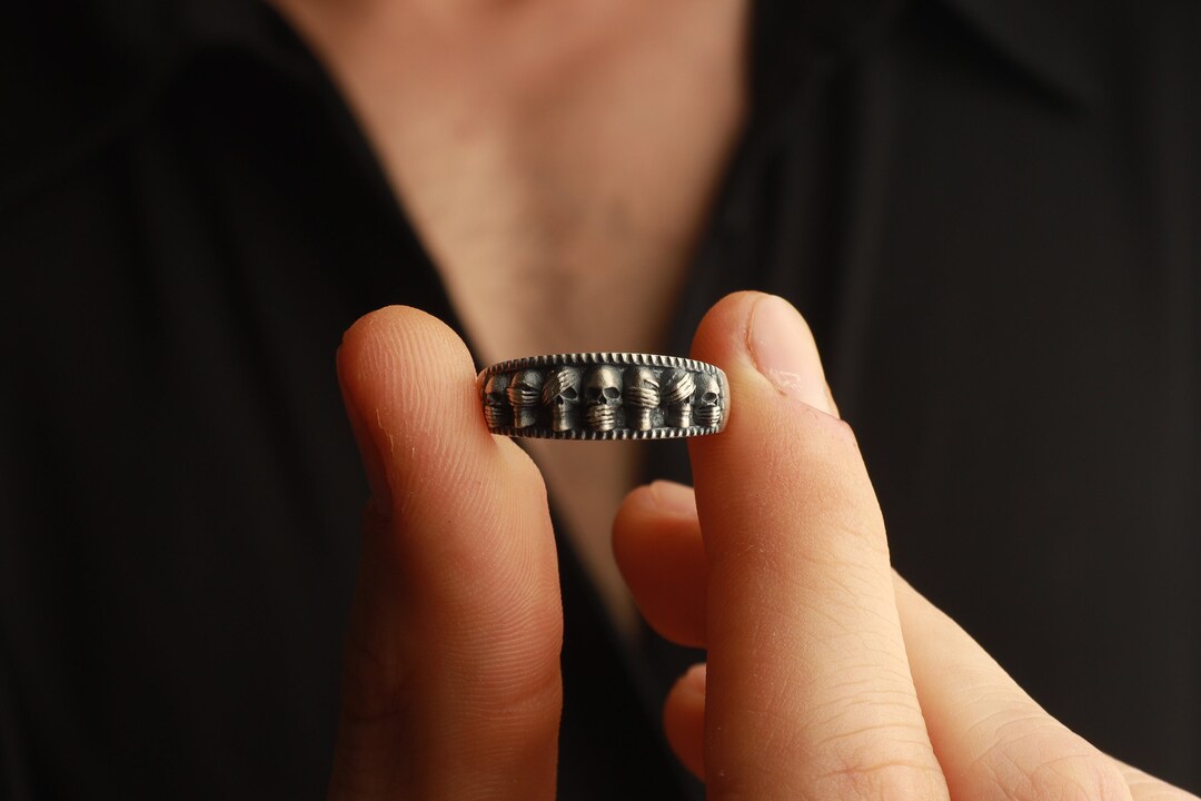 I Didn't See I Didn't Hear I Don't Know Ring, Skull Ring, Skulls ...