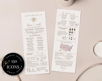 Infographic Wedding Program Template - Etsy Australia