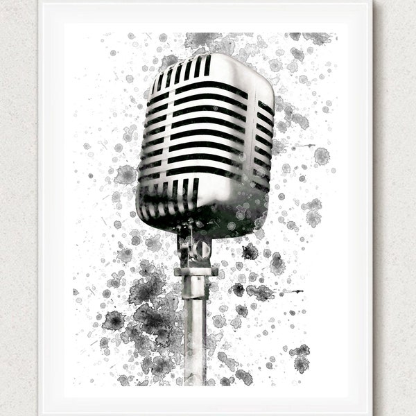 Microphone Art - Etsy