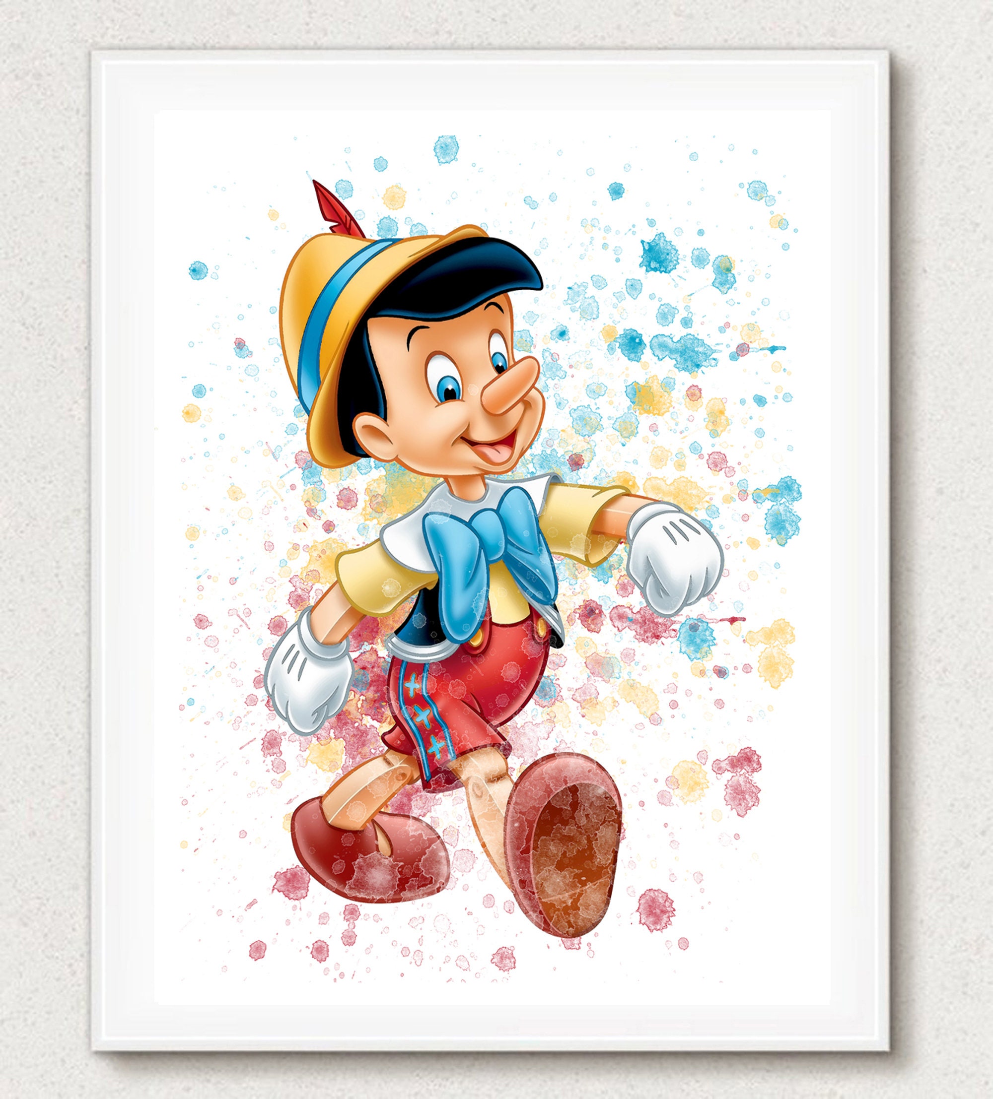 Pinocchio Poster, Pinocchio, Pinocchio Art, Disney Watercolor, Disney ...