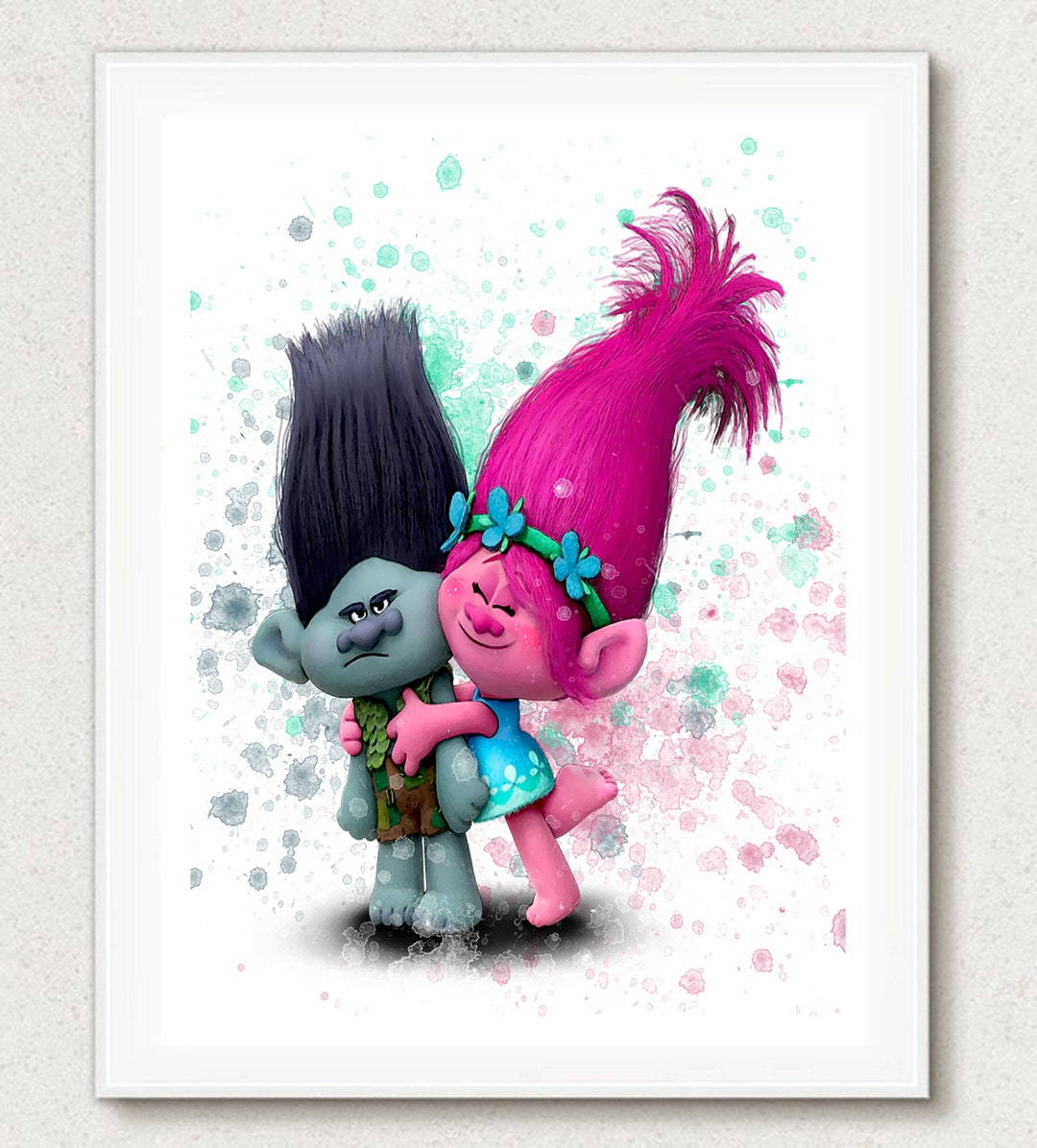 Trolls Print, Trolls Decor, Branch and Poppy, Trolls Wall Art, Trolls ...