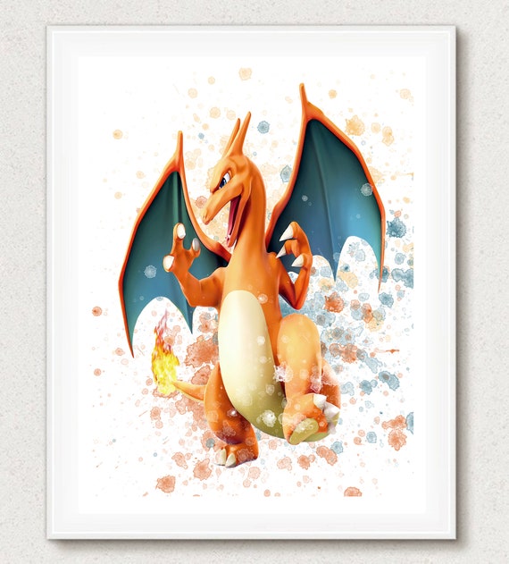 Charizard Print Pokemon Print Watercolor Print Pokemon - Etsy