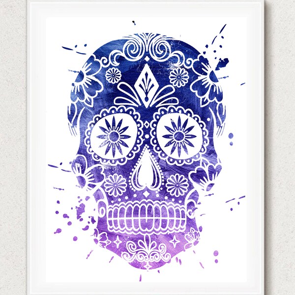 Sugar Skull Poster - Etsy
