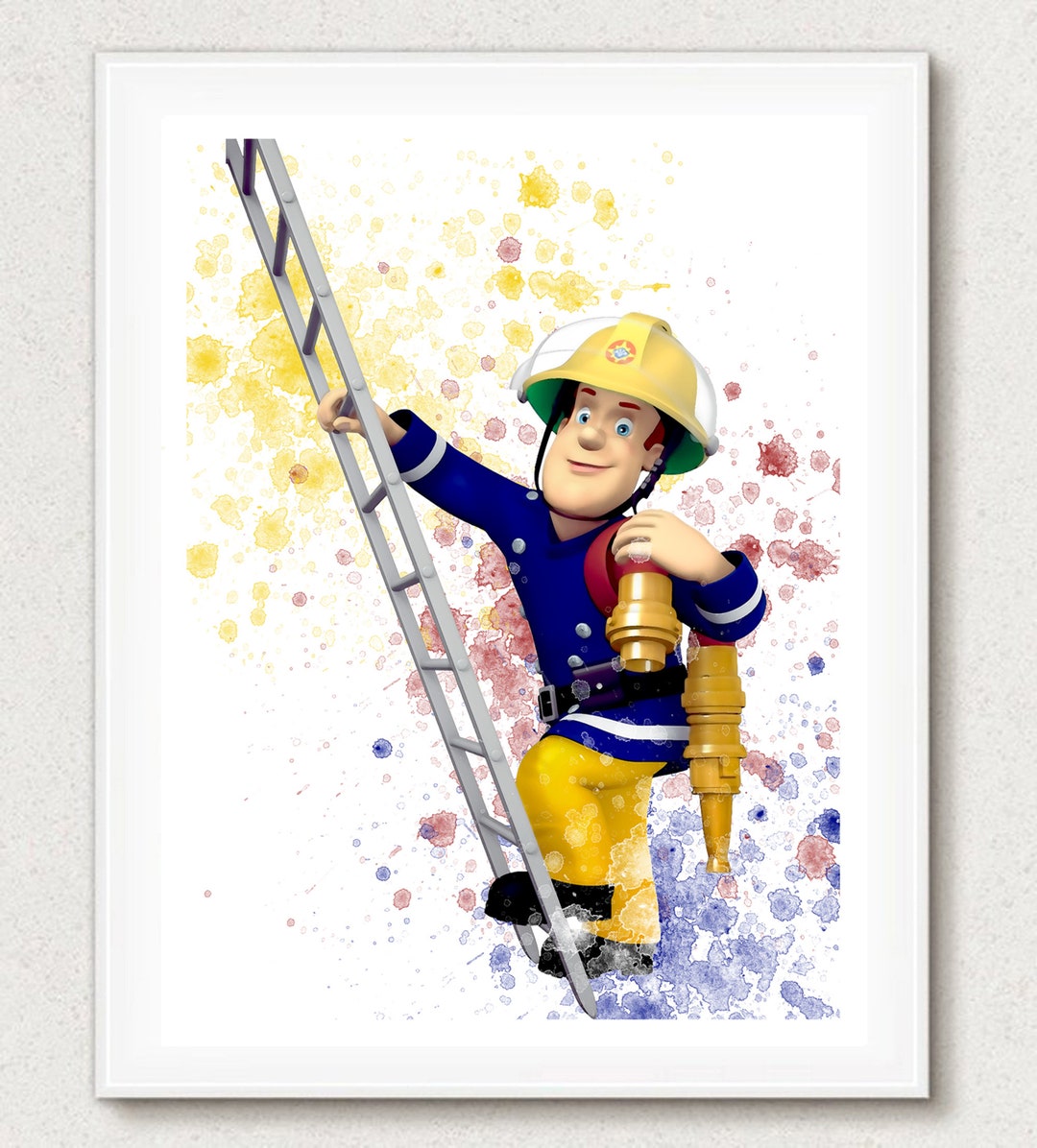 Fireman Print, Fireman Art, Fireman Poster, Fireman Decor, Bedroom ...