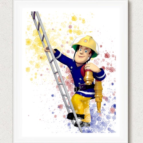 Fireman Sam Poster Fireman Sam Friends Cartoon Firefighter Sam - Etsy ...