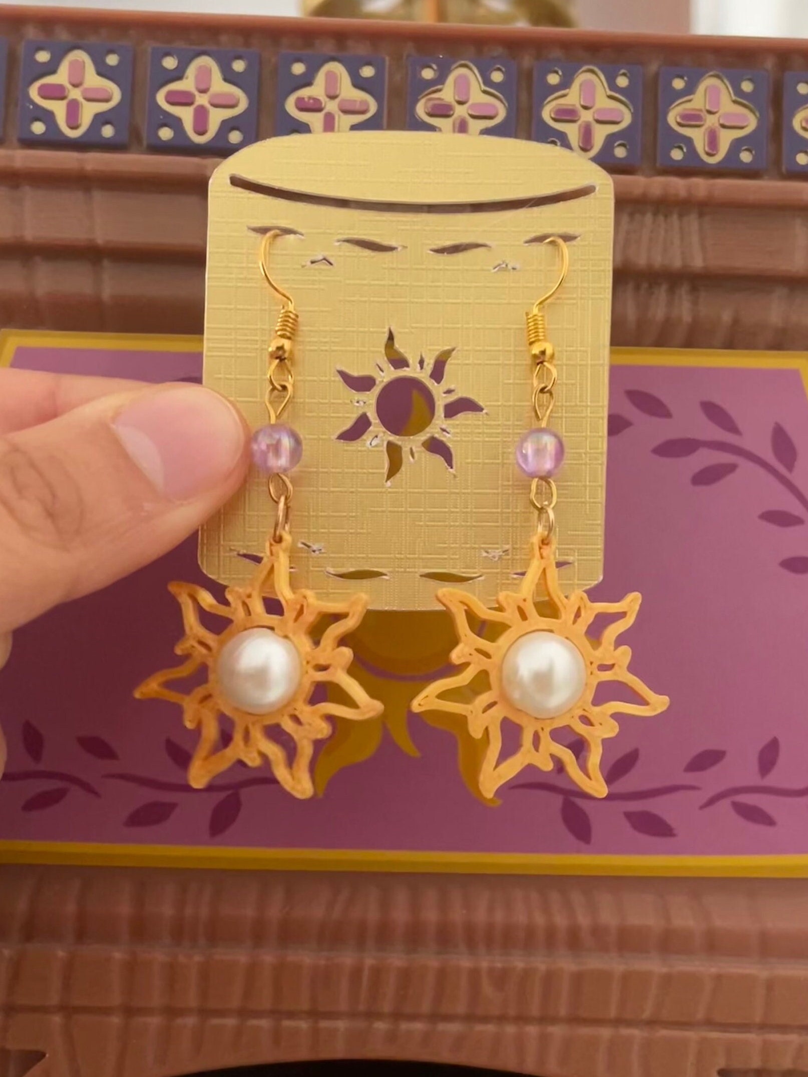 Rapunzel Punzie Del Sol Tangled Tangled Star Earrings - Etsy