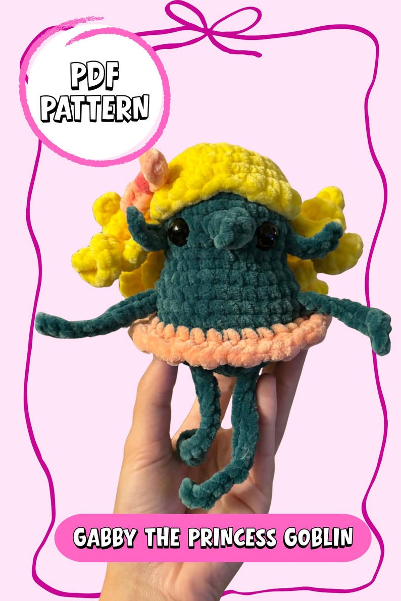 Gabby the Princess Goblin CROCHET PATTERN (no-sew Body), Crochet ...
