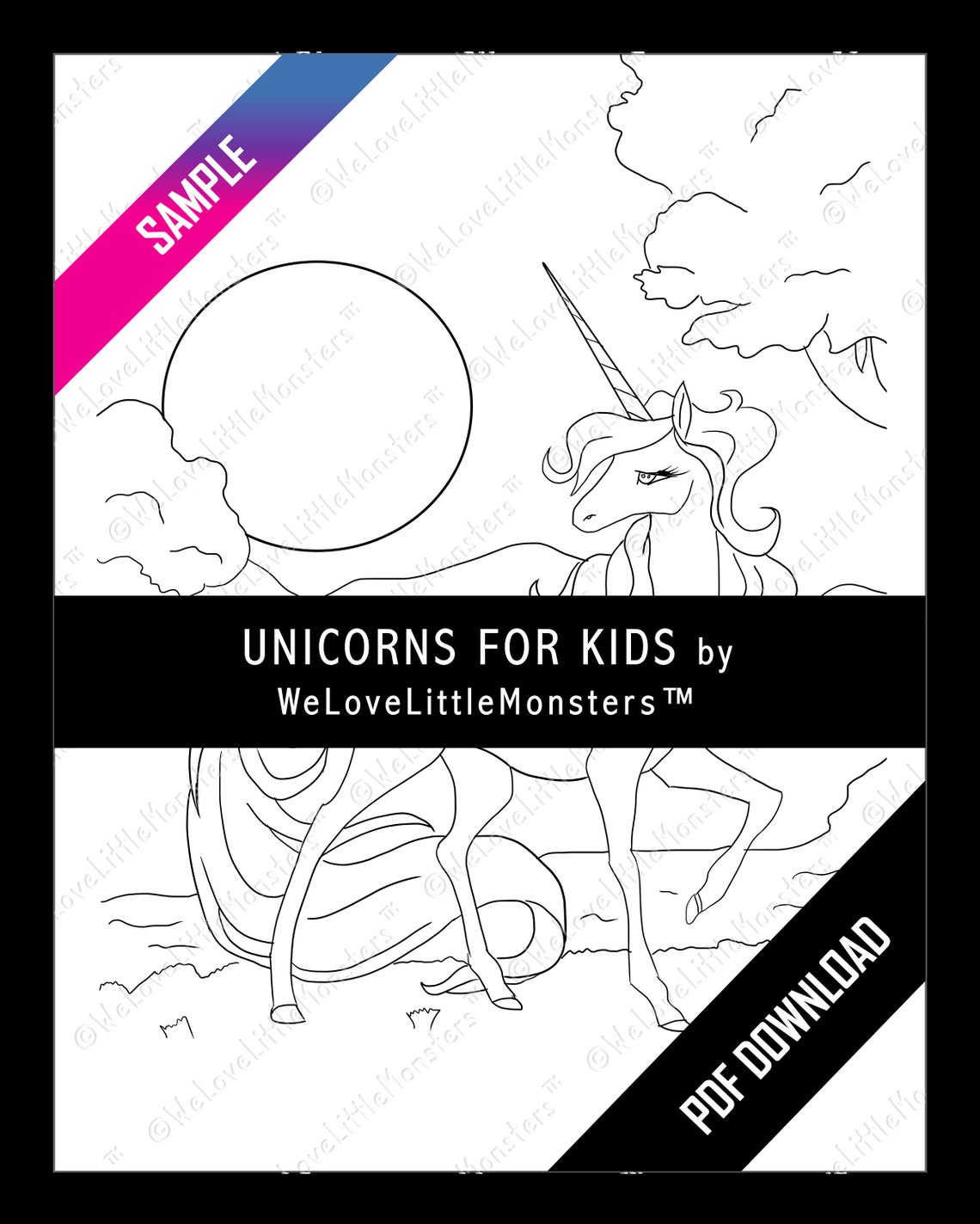 50 Kids Coloring Pages: Unicorns for Kids by Welovelittlemonsters ...