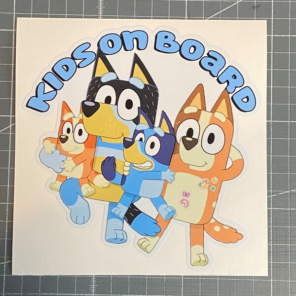 Bluey Family Car Sticker - Etsy UK