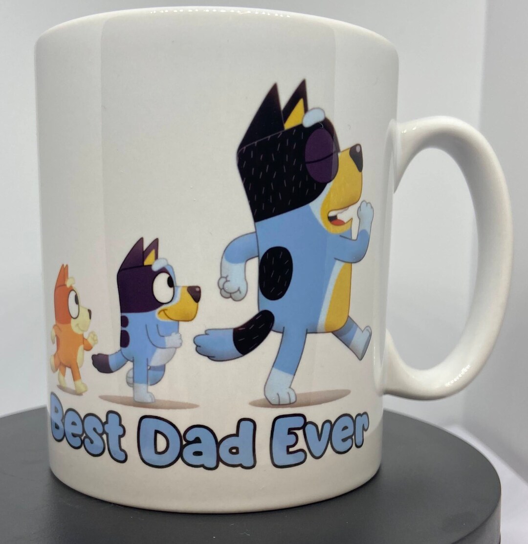 Fathersday Bluey Style Mug Best Dad Ever Great for Fathers - Etsy UK