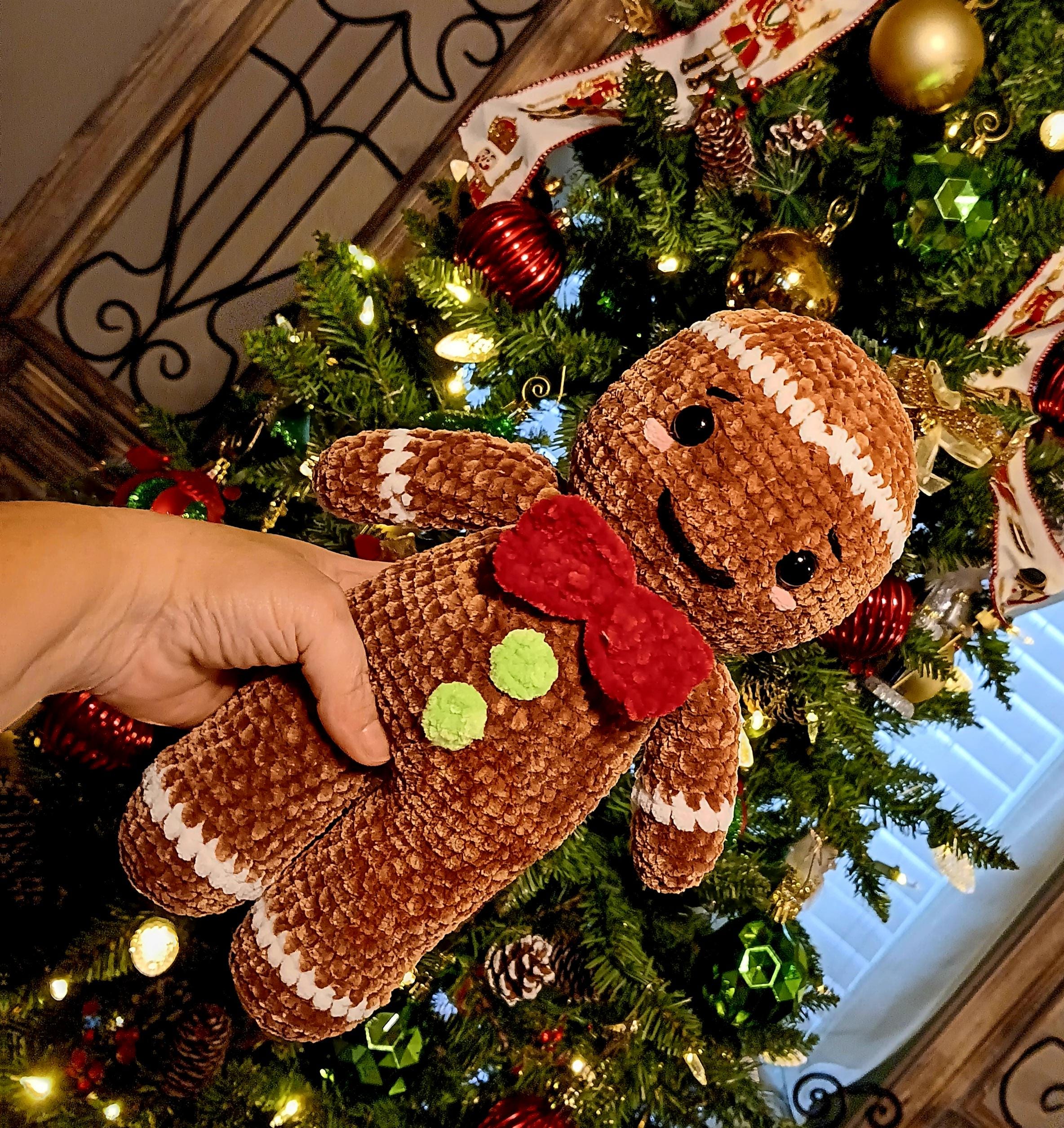 Amigurumi Plushie Crochet Gingerbread Man, Gingerbread Man Decor ...