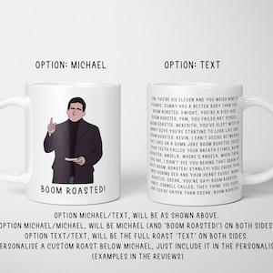 Boom Roasted Mug the Office Boom Roasted Michael Scott Boom | Etsy