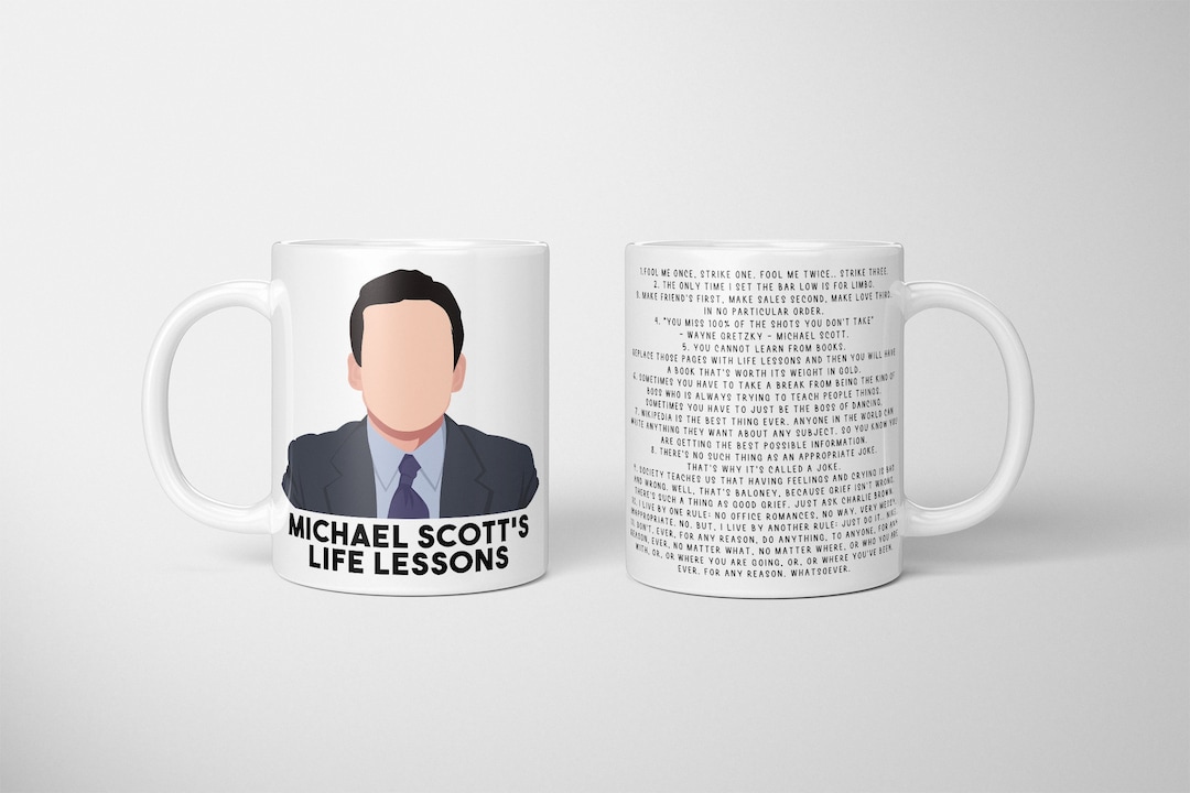 Michael Scott Life Advice Mug, the Office Michael Scott Mug, Michael ...
