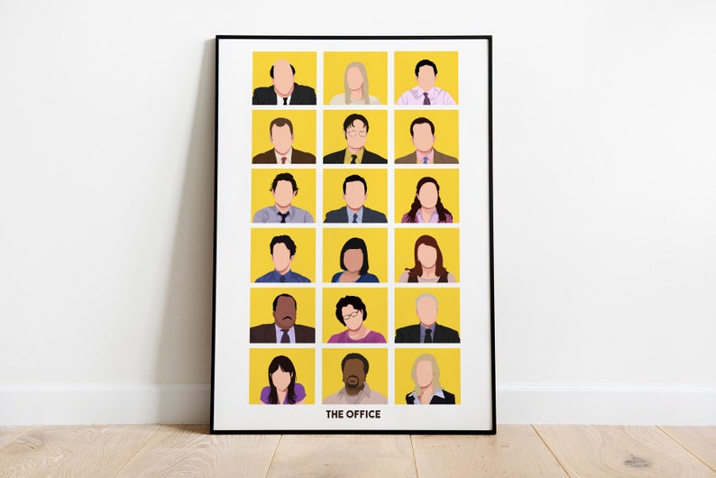 The Office Full Cast Print the Office Cast Poster the Office - Etsy UK