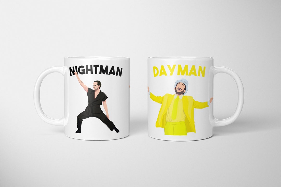 Dayman & Nightman Mug, the Nightman Cometh Mug, Dayman Mug, Charlie's ...