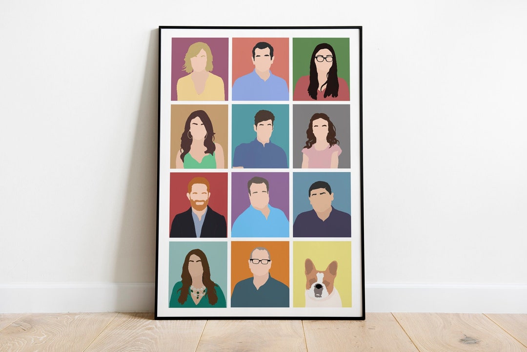 Modern Family Full Cast Print, Modern Family Cast Poster, Modern Family ...