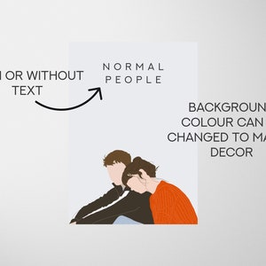 Normal People Poster, Normal People Print, Sally Rooney, Connell and ...