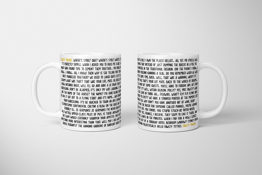 Fawlty Towers Best Quotes, Fawlty Towers Quotes Mug, Fawlty Towers Sign ...