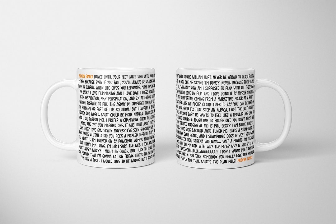 Modern Family Best Quotes Mug Minimal Modern Family Mug - Etsy