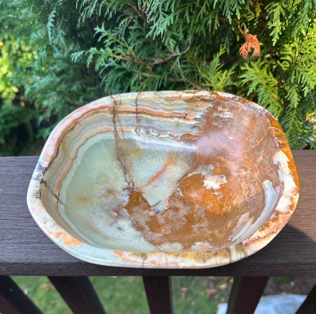 Handcrafted Onyx Offering Bowl, Home Decor, Altar Bowl, Rock Bowl ...