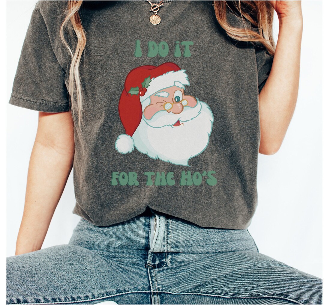 Funny Vintage Santa Shirt Cheeky Santa Minimalist Christmas - Etsy