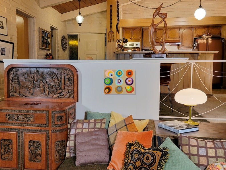 Mod Groovy Mood - Original Acrylic Painting on Canvas, Abstract Modern ...