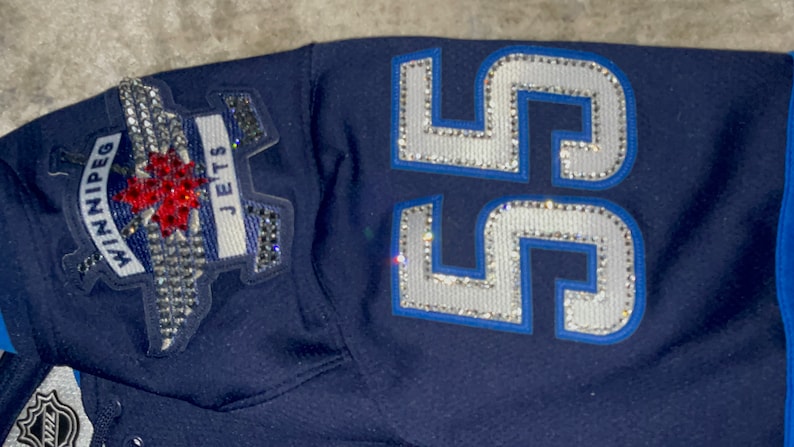 Rhinestone Jersey - Custom NHL Winnipeg Jets Hockey Jersey - Etsy