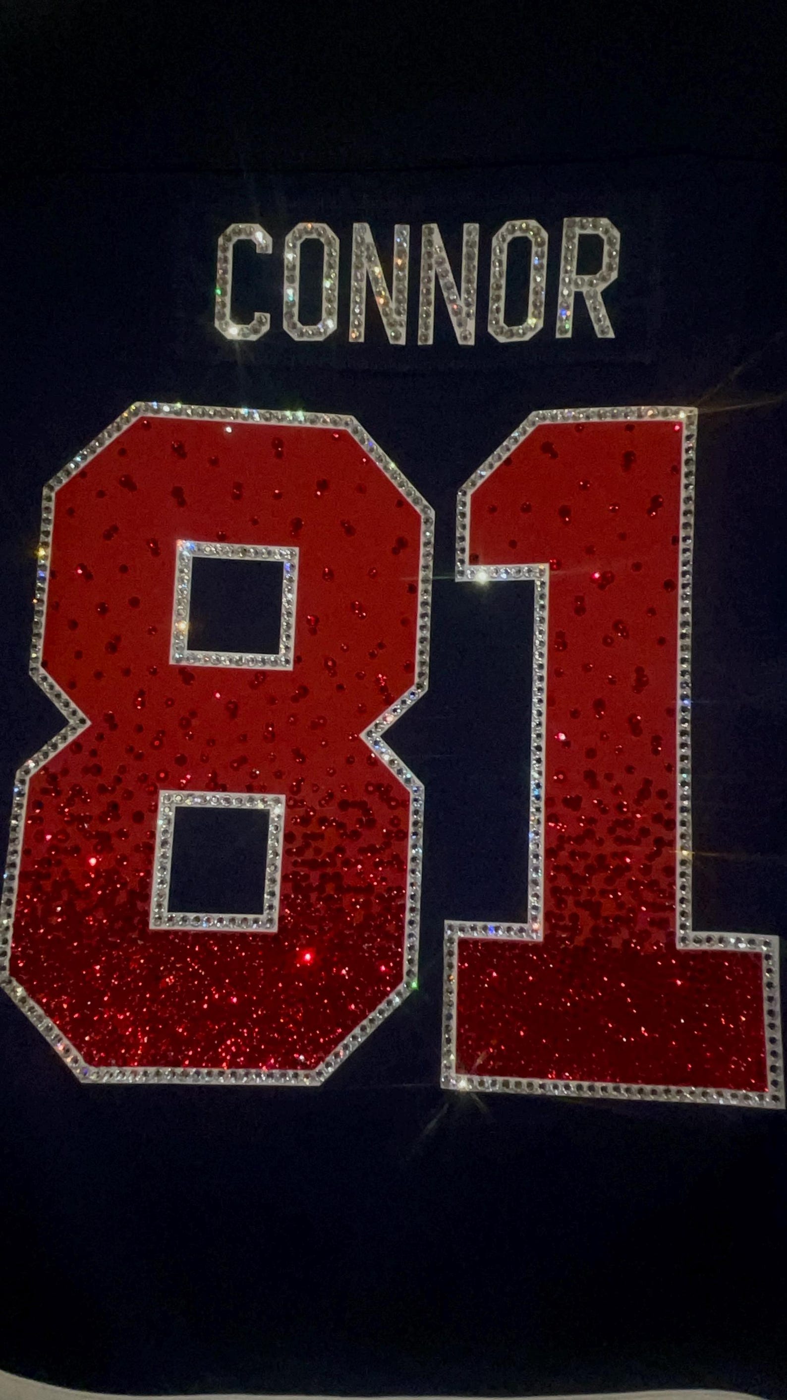 Rhinestone Jersey Custom NHL Kyle Connor Winnipeg Jets Hockey Jersey - Etsy