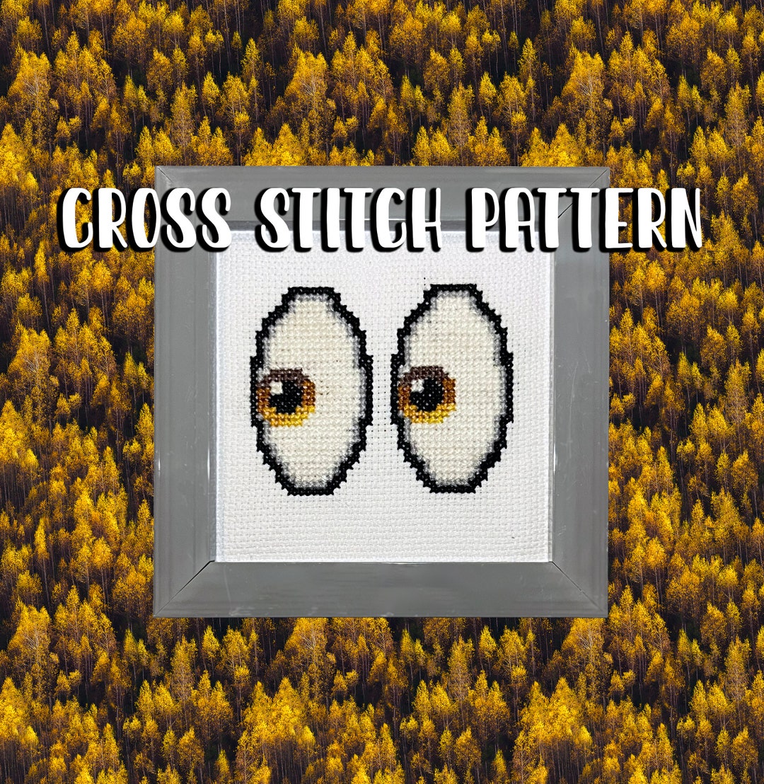 Eyes Emoji Cross Stitch Pattern - Etsy