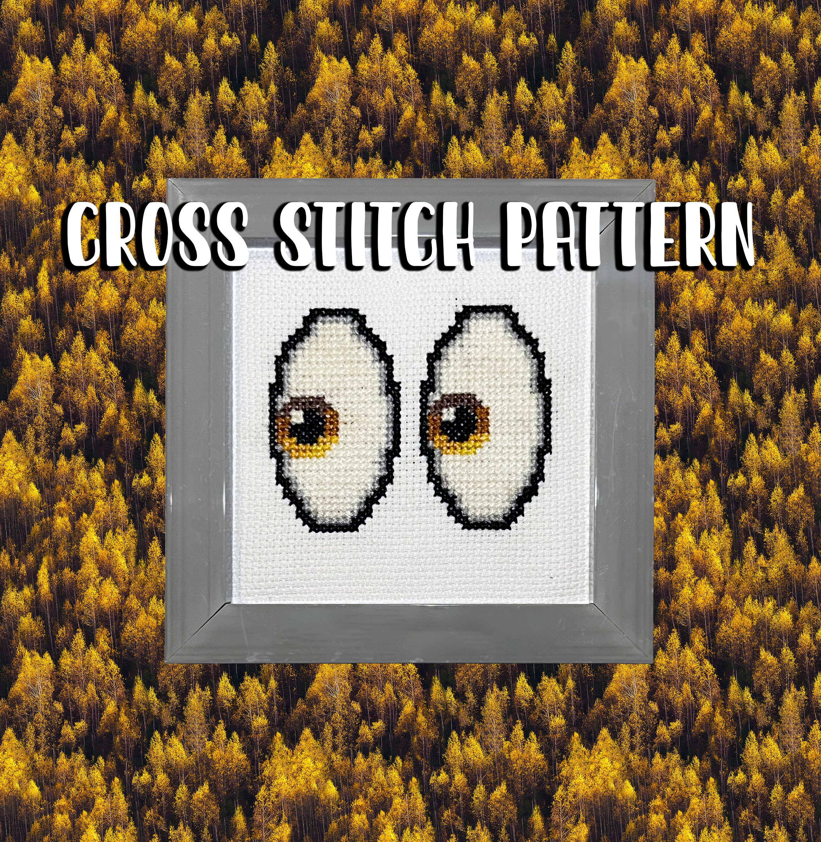 Eyes Emoji Cross Stitch Pattern - Etsy