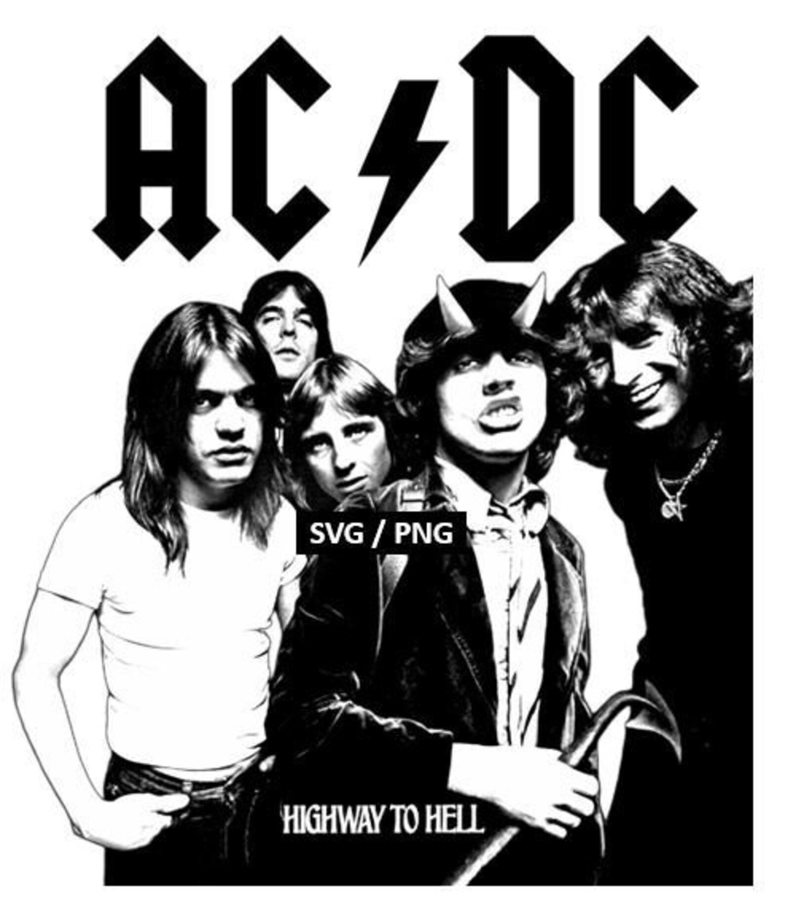 ACDC SVG PNG Digital Download 300 Dpi - Etsy
