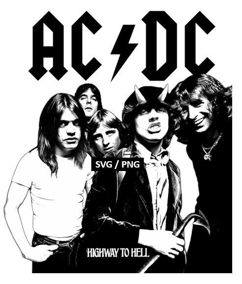 ACDC SVG PNG Digital Download 300 Dpi - Etsy
