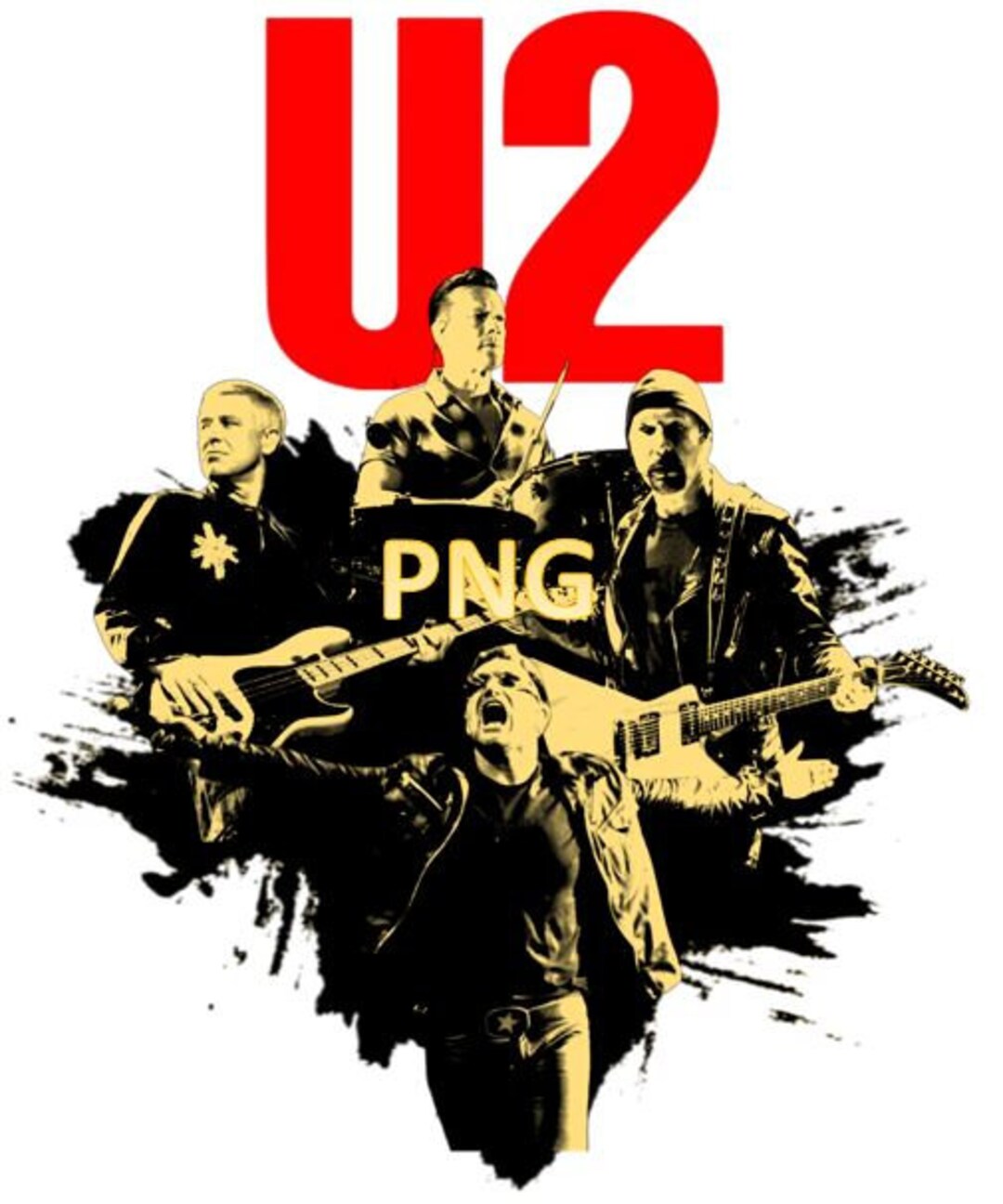 U2 PNG JPG 300 Dpi - Etsy