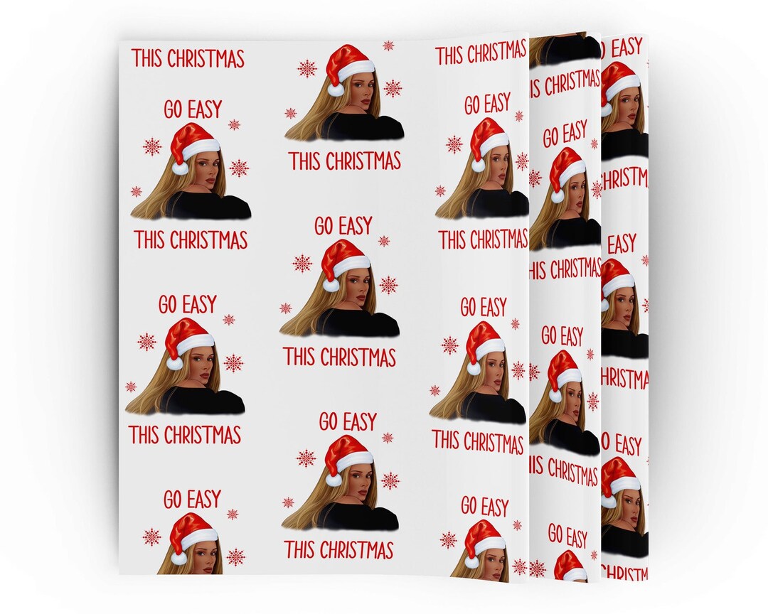 Adele Go Easy Christmas Wrapping Paper Personalised Gift Wrap Christmas ...