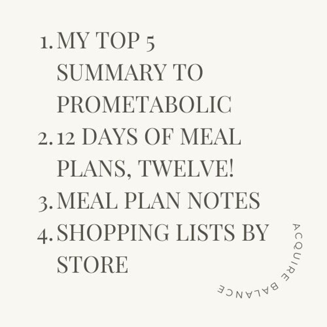 Prometabolic Basics & 12 Days of Meal Plans - Summary Guide to the Pro ...