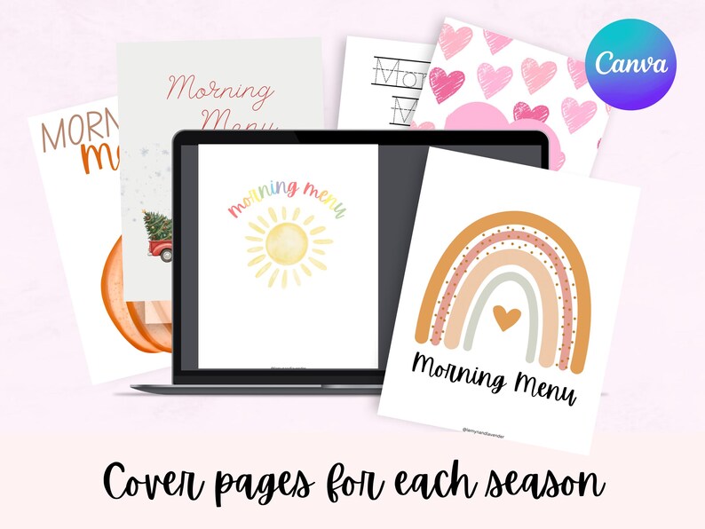 Morning Menu Bundle for Kids, Homeschool Morning Time Binder Printable ...