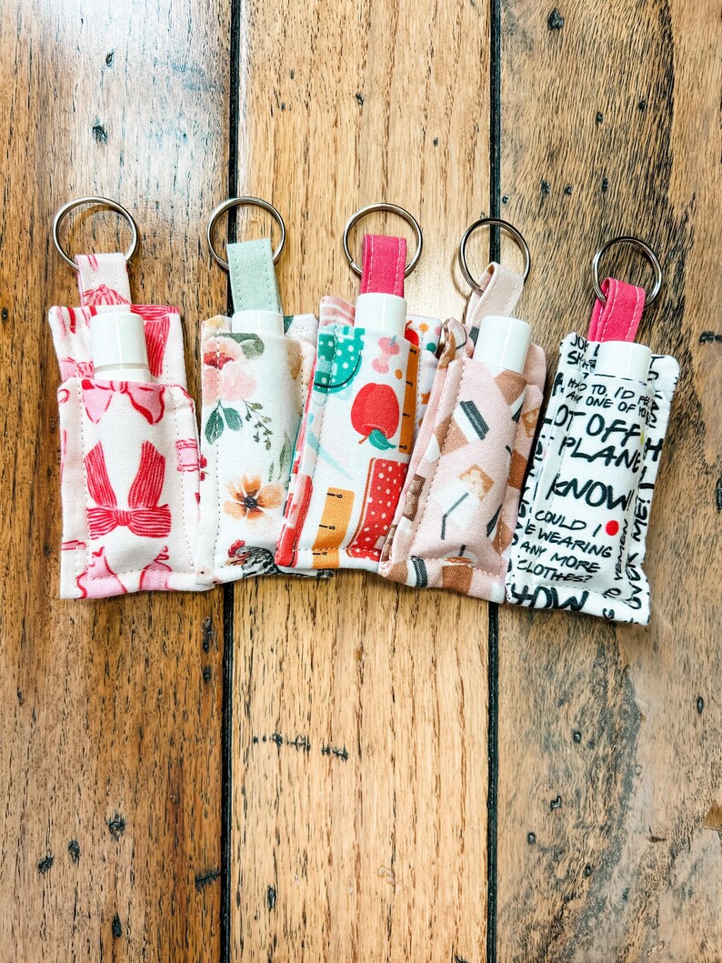 Fabric Lip Balm Holder With Keychain Purse Organization Lip Balm Pouch ...