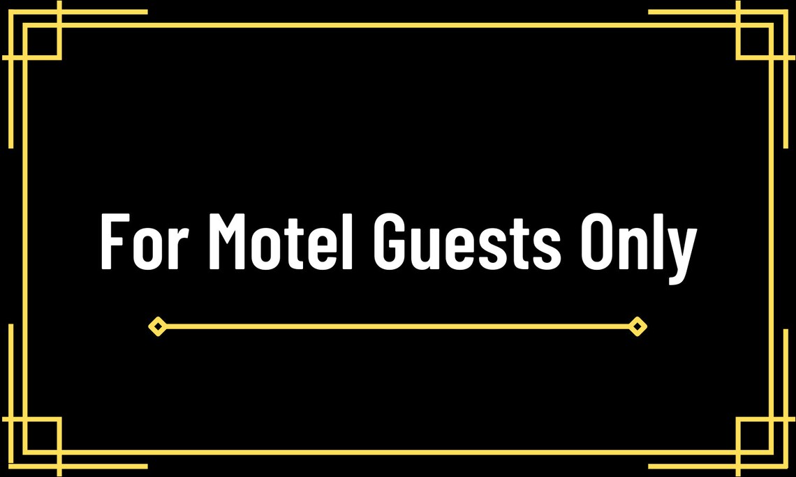 Schitt's Creek Motel Guests Only Table Sign || 3 X 5in || Instant ...