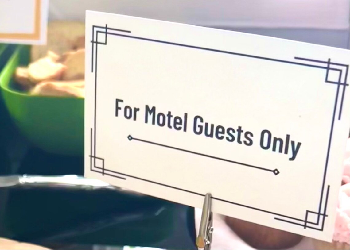 Schitt's Creek Motel Guests Only Table Sign || 3 X 5in || Instant ...